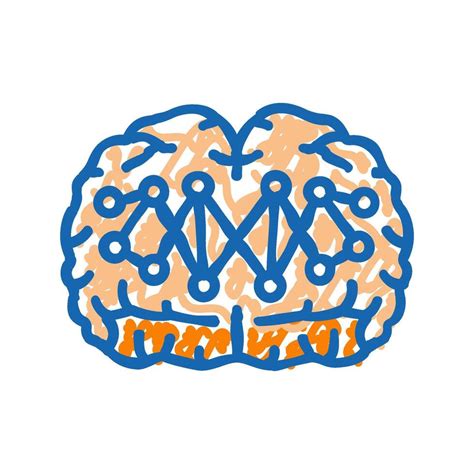 Neural Connectivity Neuroscience Neurology Icon Doodle Illustration