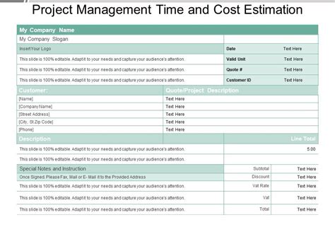 Project Management Time And Cost Estimation Ppt Powerpoint Presentation