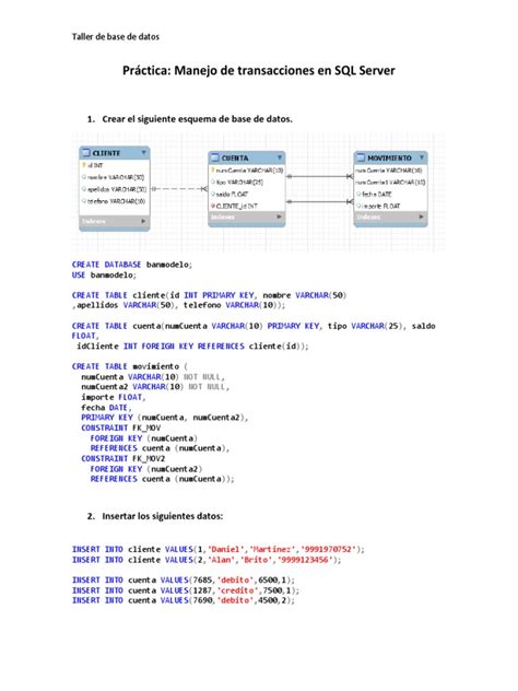 Guía Paso A Paso Para Realizar Transacciones En Sql Server Utilizando