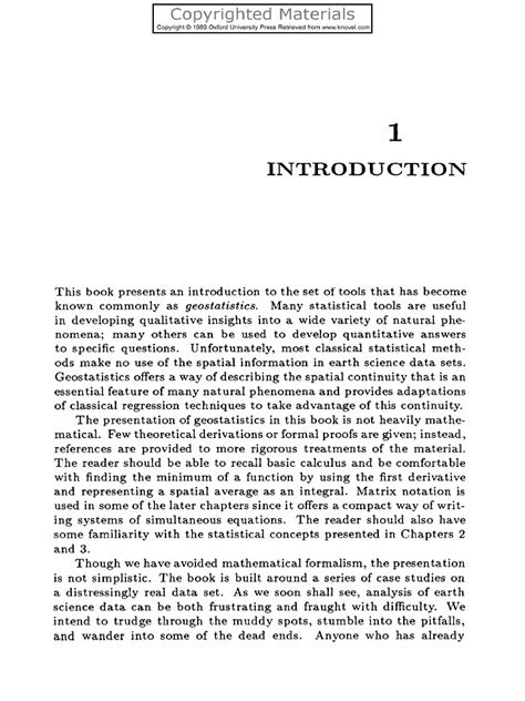 An Introduction To Geostatistical Analysis Pdf Analysis Statistics