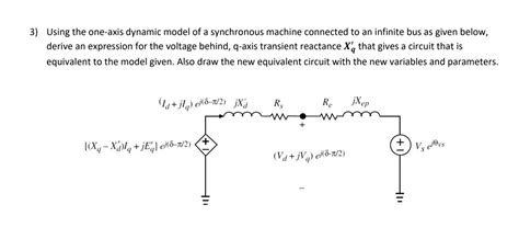 using the one axis dynamic model of a synchronous