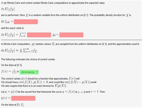 1 Pt Monte Carlo And Control Variate Monte Carlo