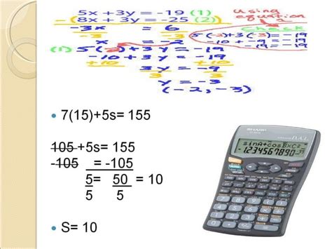 Simultaneous Equation Poster Ppt