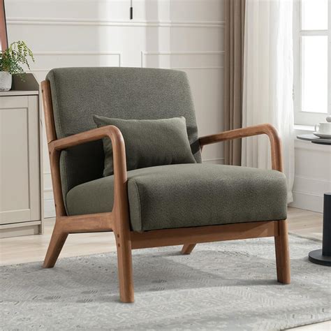 Anj Modern Arm Chair Mid Century Modern Accent Chair Upholstered Lounge Chair With