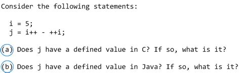 Solved Consider The Following Statements I J I I Chegg