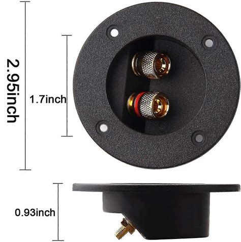 2 Way Speaker Terminal Block 2pcs Speaker Terminal Binding Post For Subwoofer Plugs Cable