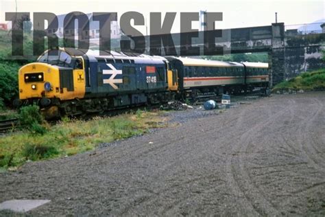 35mm Slide Br British Rail Diesel Loco Class 37 37418 1990 Kyle Of