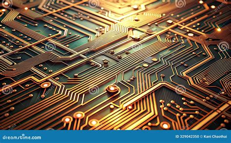 A Symphony Of Circuits A Visual Representation Of A Printed Circuit Board Generative Ai Stock