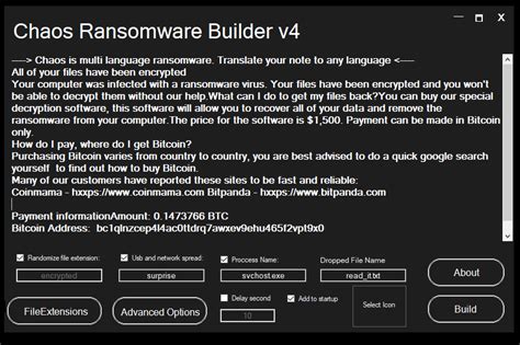Choas Builder Ransomware Anonymousghost