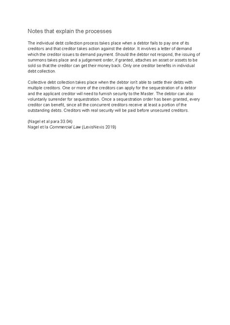 Isr Sequestration Notes That Explain The Processes The Individual