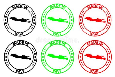 Made In Java Rubber Stamp Stock Vector Illustration Of Grungy 114464274