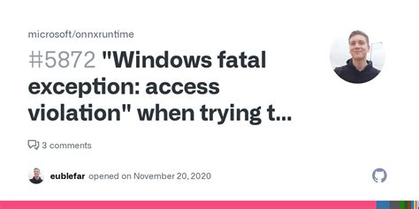 Windows Fatal Exception Access Violation When Trying To Run Custom