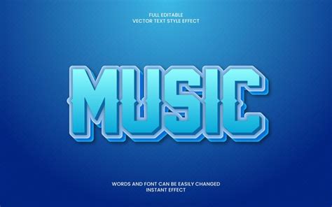 Premium Vector Music Text Effect