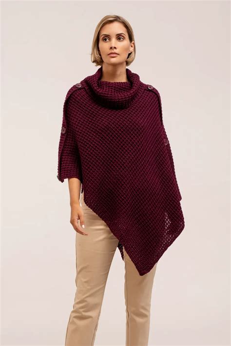 Suéter Adamaris Morado Pure Alpaca