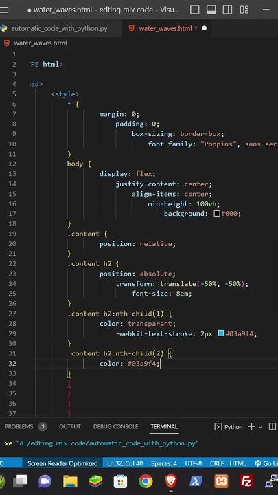 Waterwavetext Html Css Js Youtube
