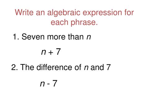 PPT Write Algebraic Expressions PowerPoint Presentation Free Download ID 2680583