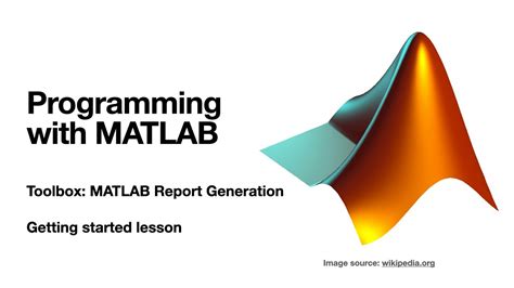 Learn Matlab Programming For Matlab Report Generation Toolbox Youtube
