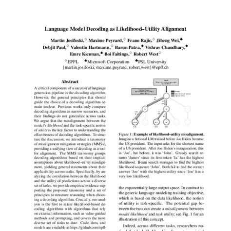 Language Model Decoding As Likelihoodutility Alignment Acl Anthology