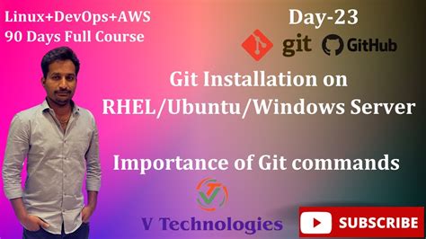 Day AWS DevOps Days Course Git GitHub NagiReddy VTechnologies YouTube
