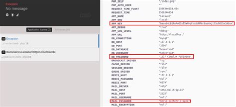 Php How To Hide Env Passwords In Laravel Whoops Output Stack Overflow