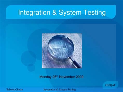 PPT Integration System Testing PowerPoint Presentation Free Download ID
