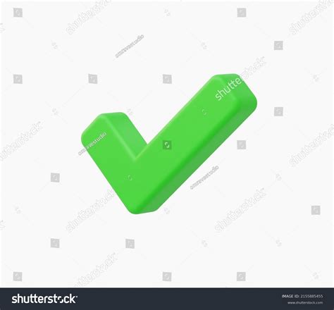 3d Realistic Check Mark Button Vector Stock Vector Royalty Free 2155885455 Shutterstock