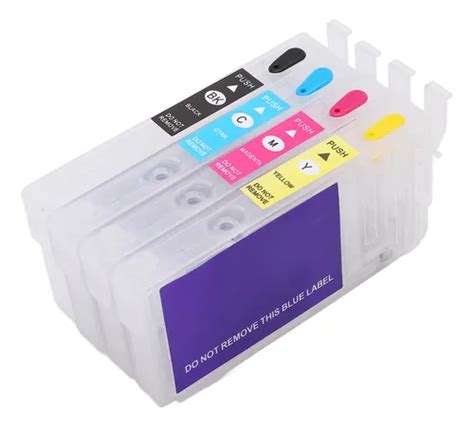 Inject Printer Cartridge 4pcs Ink Refill Chipless For MercadoLibre