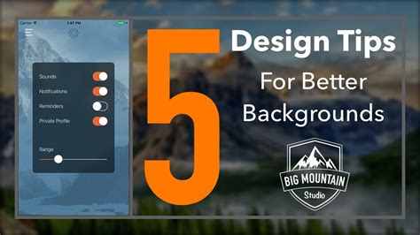 5 design tips for better backgrounds ios xcode 8 youtube