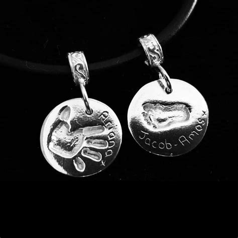 Black Rubber Bracelet Daisy Imprints Charms