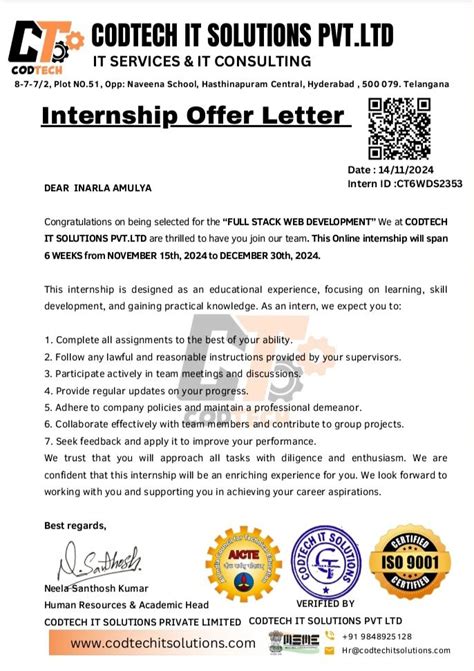 Inarla Amulya Posted On Linkedin