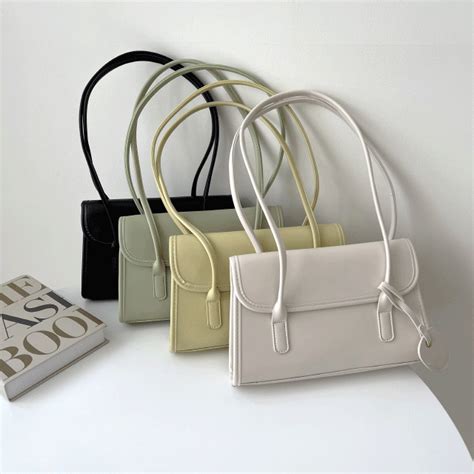 조이조이 당일출고무배 마티니 소프트 레더 스퀘어 롱 핸들 숄더백 가방 토트백 4color 위시버킷