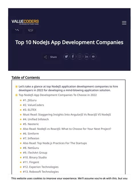 Ppt Top 10 Nodejs App Development Companies Powerpoint Presentation