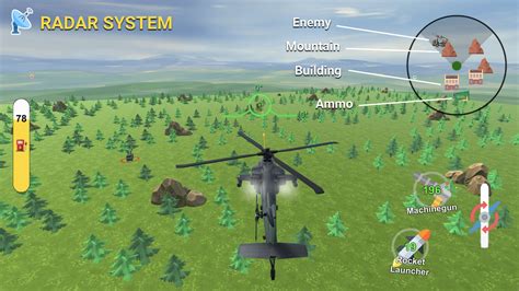 helicopter controller with shooting for both mobile and pc