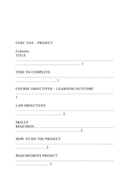 Cosc 2436 Project Contents Title Docx