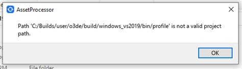 Invalid Project Path Error Message Includes A Wrong Path · Issue 9334 · O3deo3de · Github