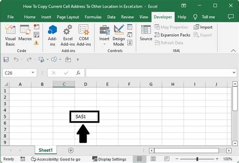Excel 如何复制当前单元格地址到其他位置极客教程 Excel 如何复制当前单元格地址到其他位置极客教程