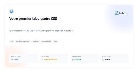 votre premier laboratoire css maîtrisez les bases labex