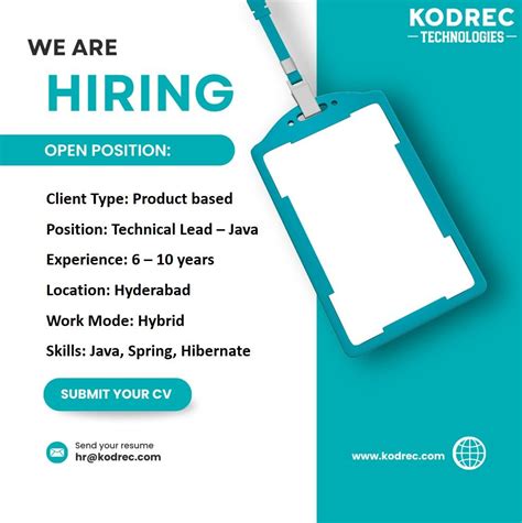Kodrec Technologies On Linkedin Springboot Hibernate Java Javatechnicallead Javaprogramming
