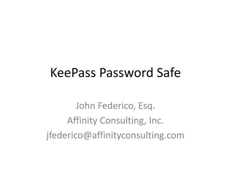 Ppt Keepass Password Safe Powerpoint Presentation Free Download Id