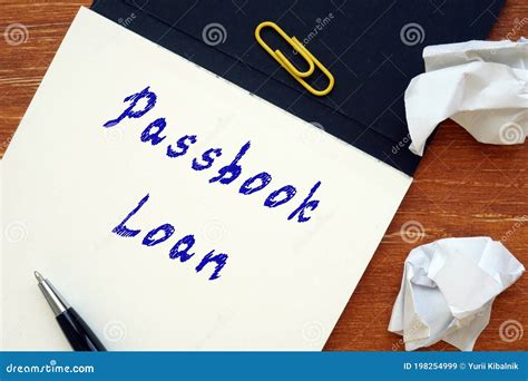 Passbook Loan Phrase On The Sheet Stock Image Image Of Sheet Phrase 198254999