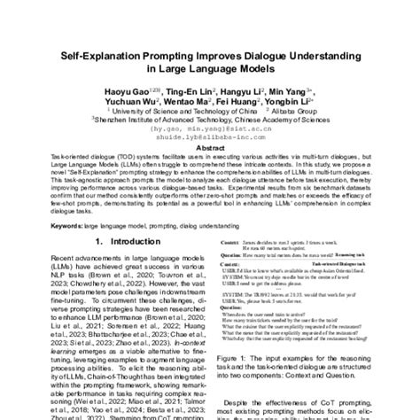 Self Explanation Prompting Improves Dialogue Understanding In Large Language Models Acl Anthology
