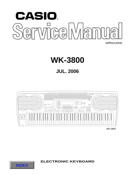 Casio Wk 3800 Keyboard Piano Service Manual Pages 34 Manuali