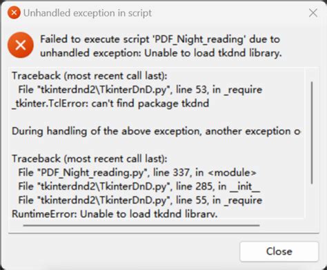 When Exporting Python File To Exe It Doesnt Run Properlycant Find Package Tkdnd Stack
