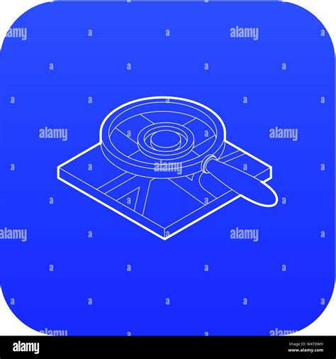 magnifying glass over map icon blue vector stock vector image and art alamy