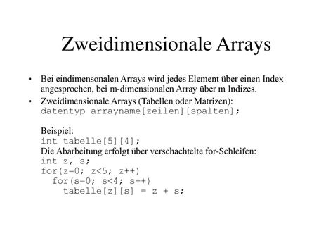 Arrays (Eigenschaften) - ppt herunterladen