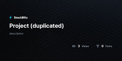 Project Duplicated Stackblitz