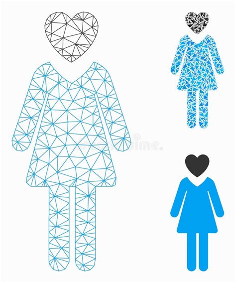 Mistress Vector Mesh 2d Model And Triangle Mosaic Icon Stock Vector Illustration Of Network