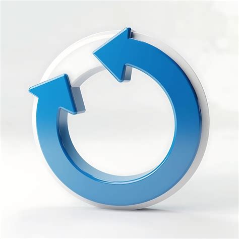 B2 Refresh 3d Icon With Arrows And Circle Arrows Are Blue And C Model