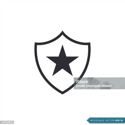 스타 쉴드 픽토그램 아이콘 로고 템플릿 일러스트 디자인 개념에 대한 스톡 벡터 아트 및 기타 이미지 개념 경호 금고 보안