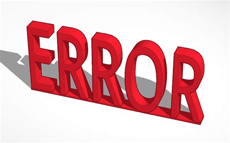 3d Design Error Sign Gmod Tinkercad